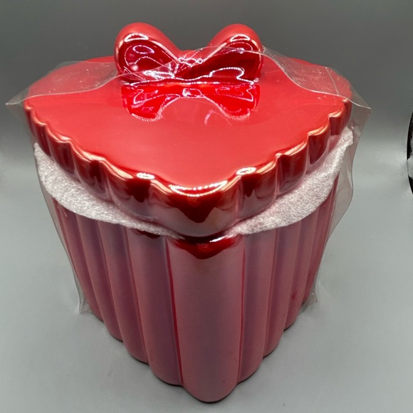 Target | Holiday | Target Bullseye Iridescent Red Heart Canister With ...